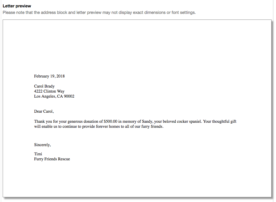How Do You Write A Memorial Donation Letter Onvacationswall